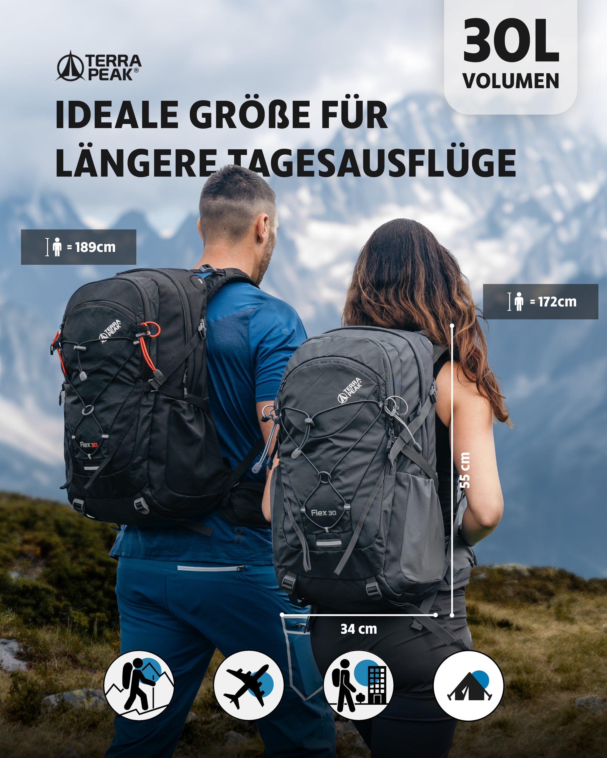 Wanderrucksack 30 Liter | Flex 30 | TERRAPEAK.DE